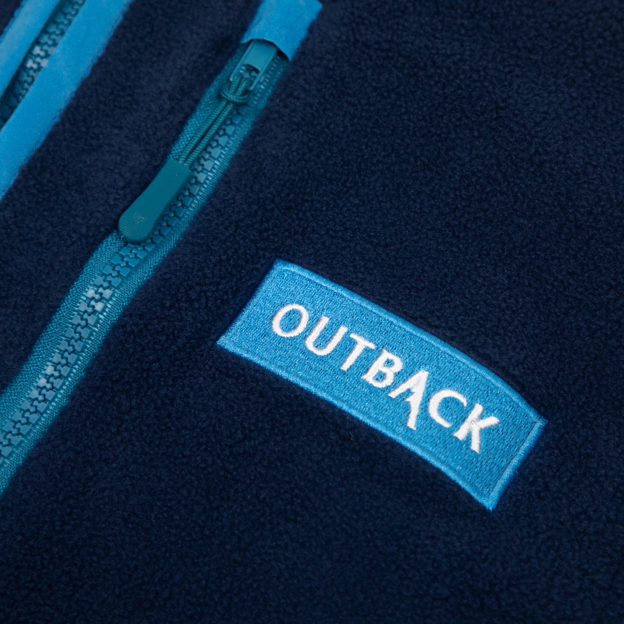 Outback 1/2 Zip Fleece Pullover Navy/Sky Blue - Outback Outfitters